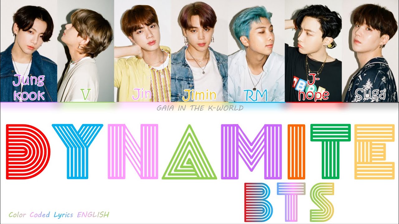 BTS (방탄소년단) - "Dynamite" Lyrics [Color Coded Lyrics English] - YouTube