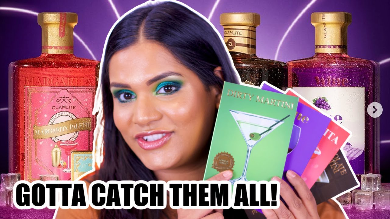*NEW* Glamlite HAPPY HOUR FULL COLLECTION 🍸 Swatches + Eye Look ...