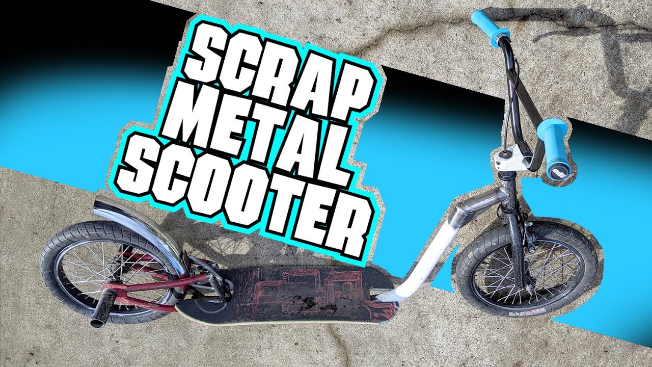Making a kick scooter out of scrap metal and spare parts - Fiets of ...