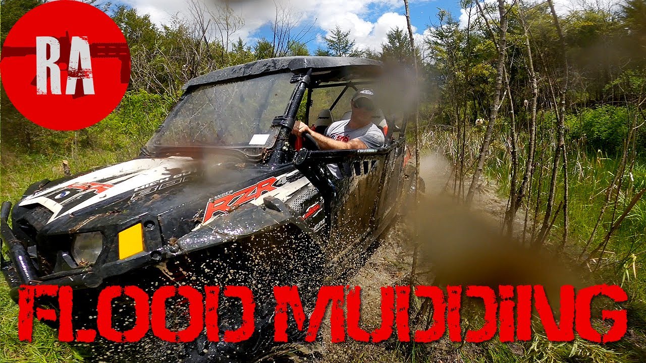 RZR 800 4 seater mudding in spring flood waters! - YouTube