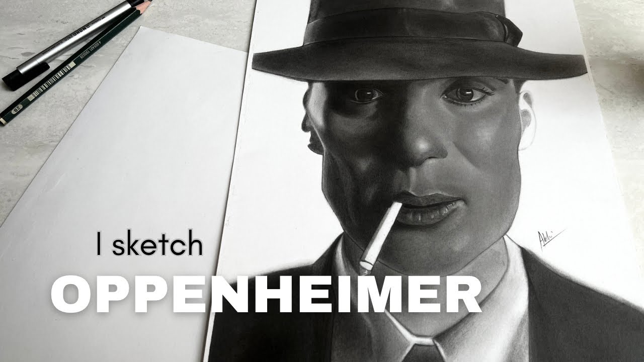 DRAWING OPPENHEIMER IN CINEMATIC STYLE - YouTube