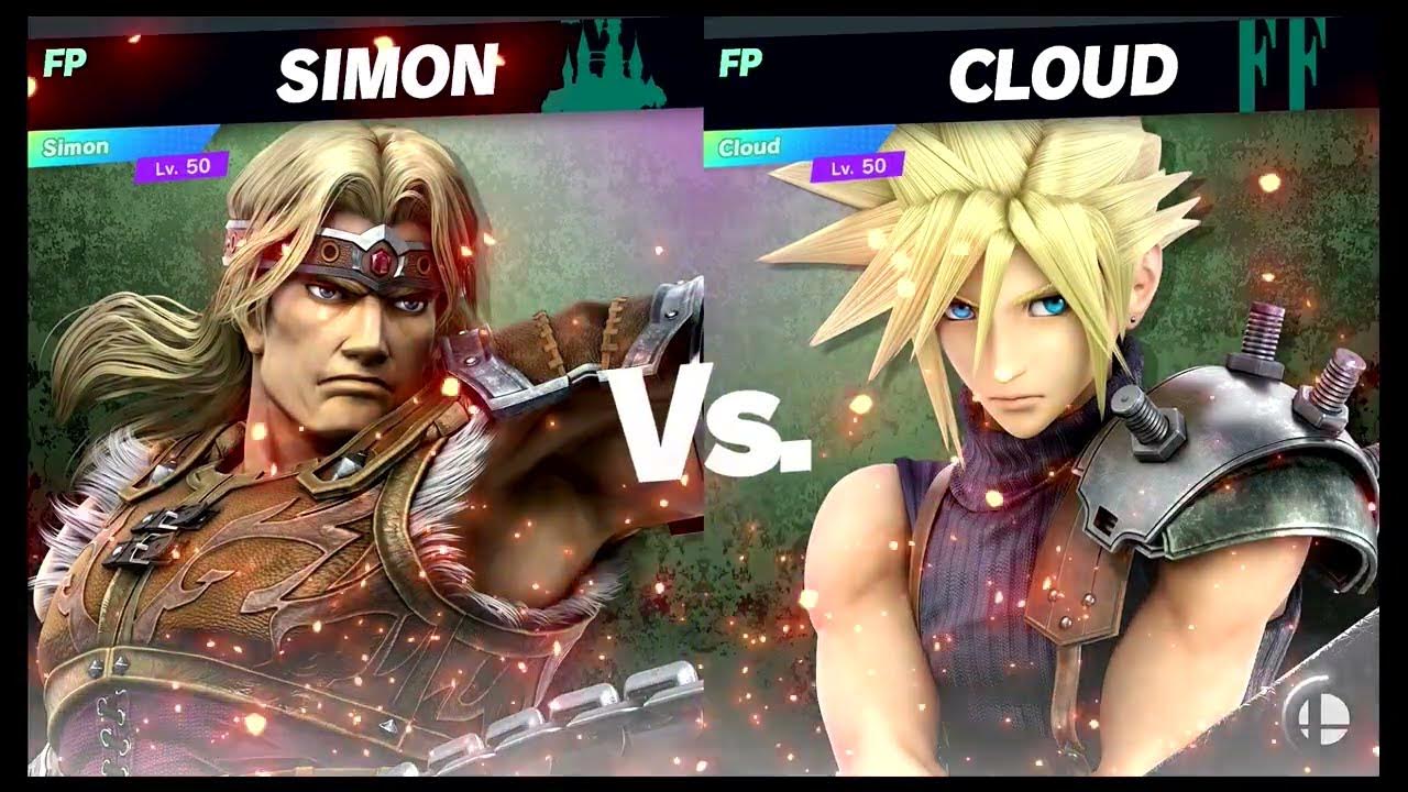 Super Smash Bros Ultimate Amiibo Fights – 3pm Poll Simon vs Cloud - YouTube