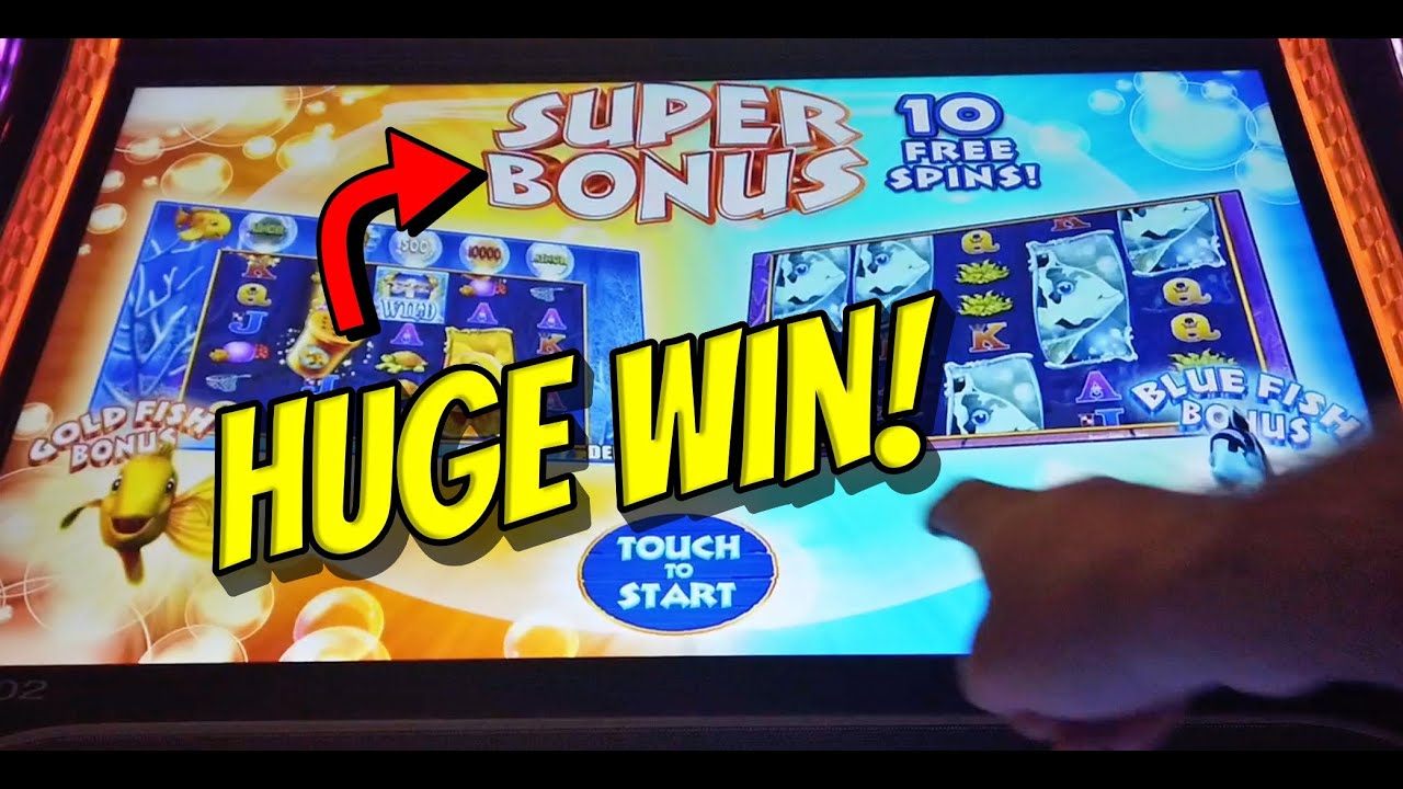SUPER BONUS on Goldfish + Live Play on Huff n More Puff Slot - YouTube