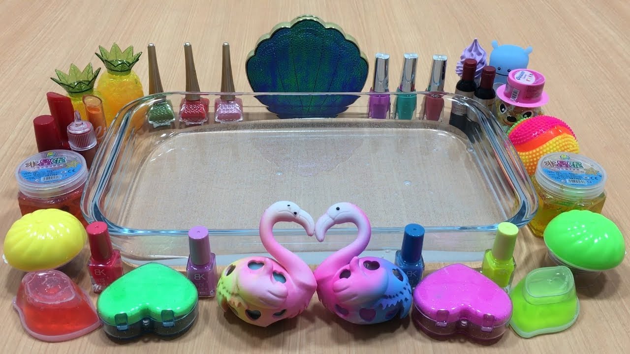 Mixing Too Many Things into Clear Slime | Slime Smoothie Satisfying ...