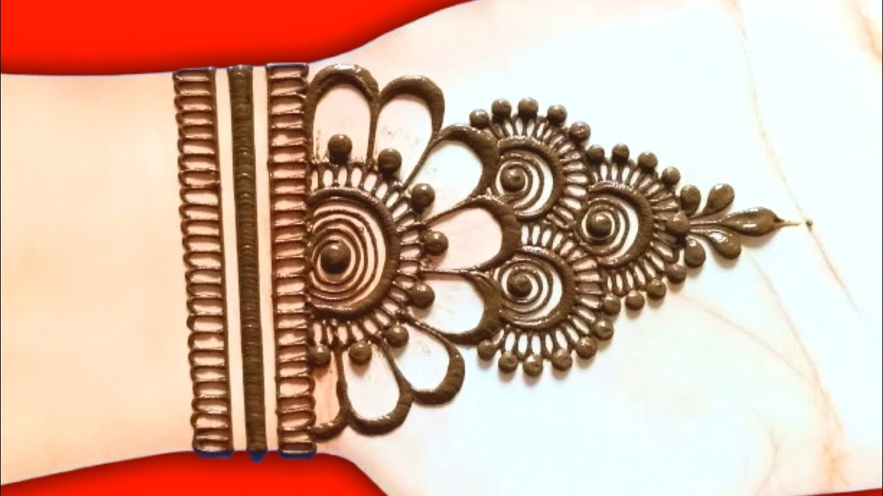 New Easy Mehndi Design for hands/Front Hand Mehndi Design ...