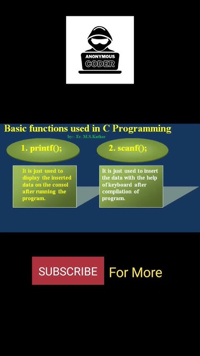 Difference Between Printf And Scanf Cprogramming Coding Viral