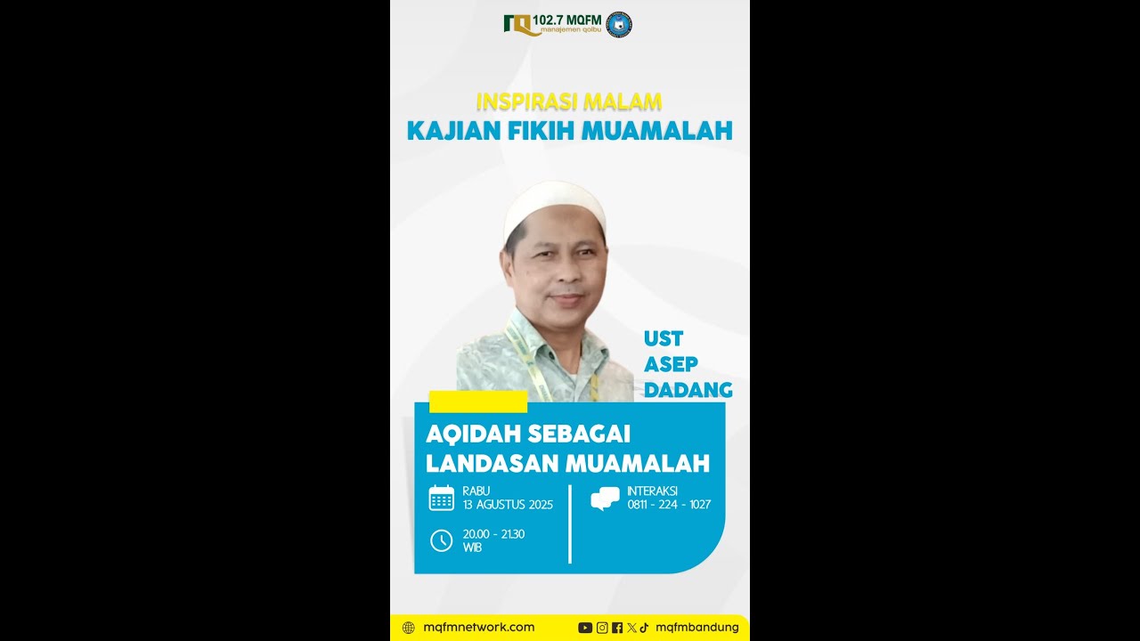 Aqidah Sebagai Landasan Muamalah | Ustadz Asep Dadang Hidayat - YouTube