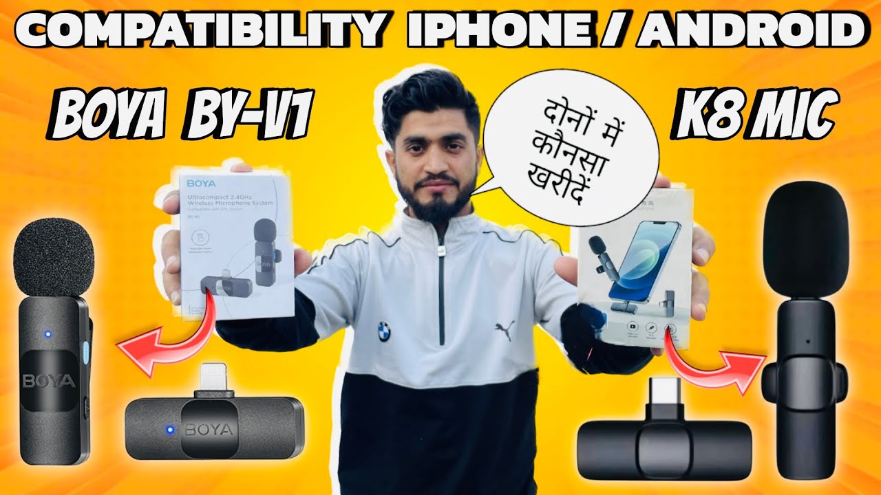 Boya By-V1 Vs K8 Wireless Microphone || Boya Vs K8 Comparison Video || Best Microphone For ...