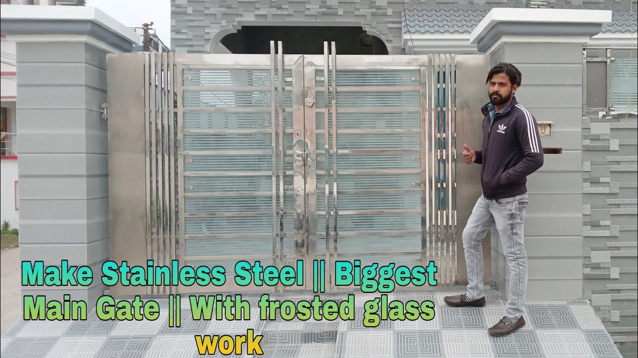 Stainless Steel Gate Designs With Glass
