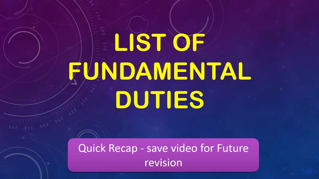 List of fundamental Duties | Must Save for competitive exams ...