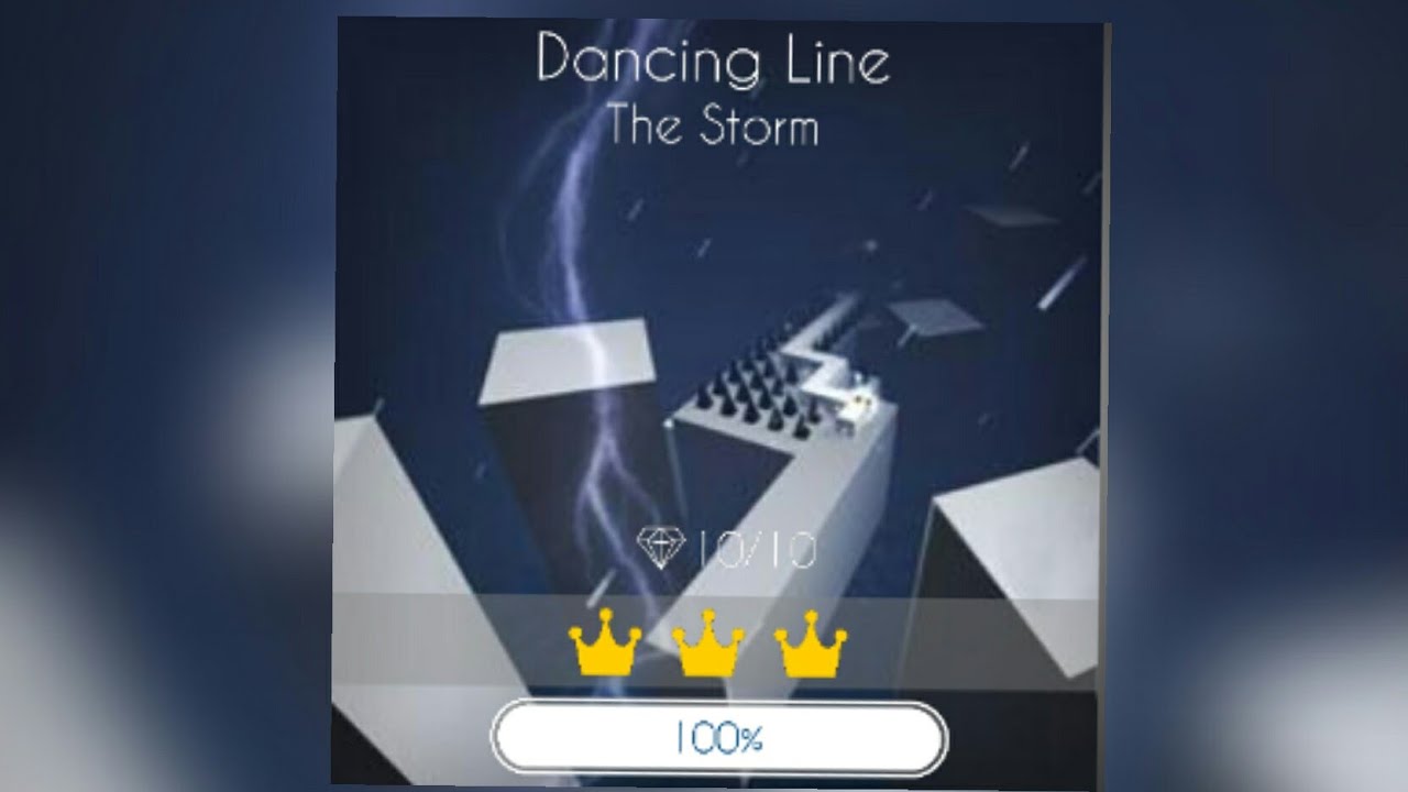 Dancing Line The Storm 100% All gems & crowns | Rolling sky - YouTube