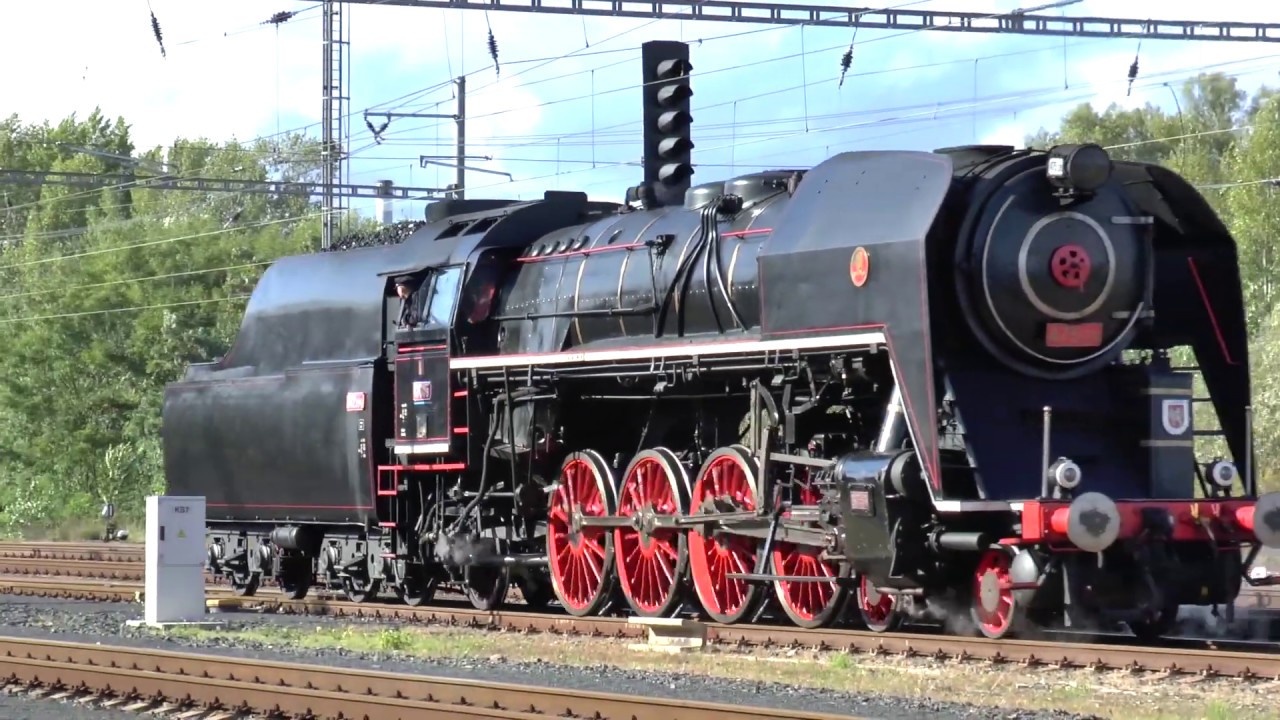 Steam locomotive 475.1 "Slechticna" made in Czechoslovakia in Skoda ...