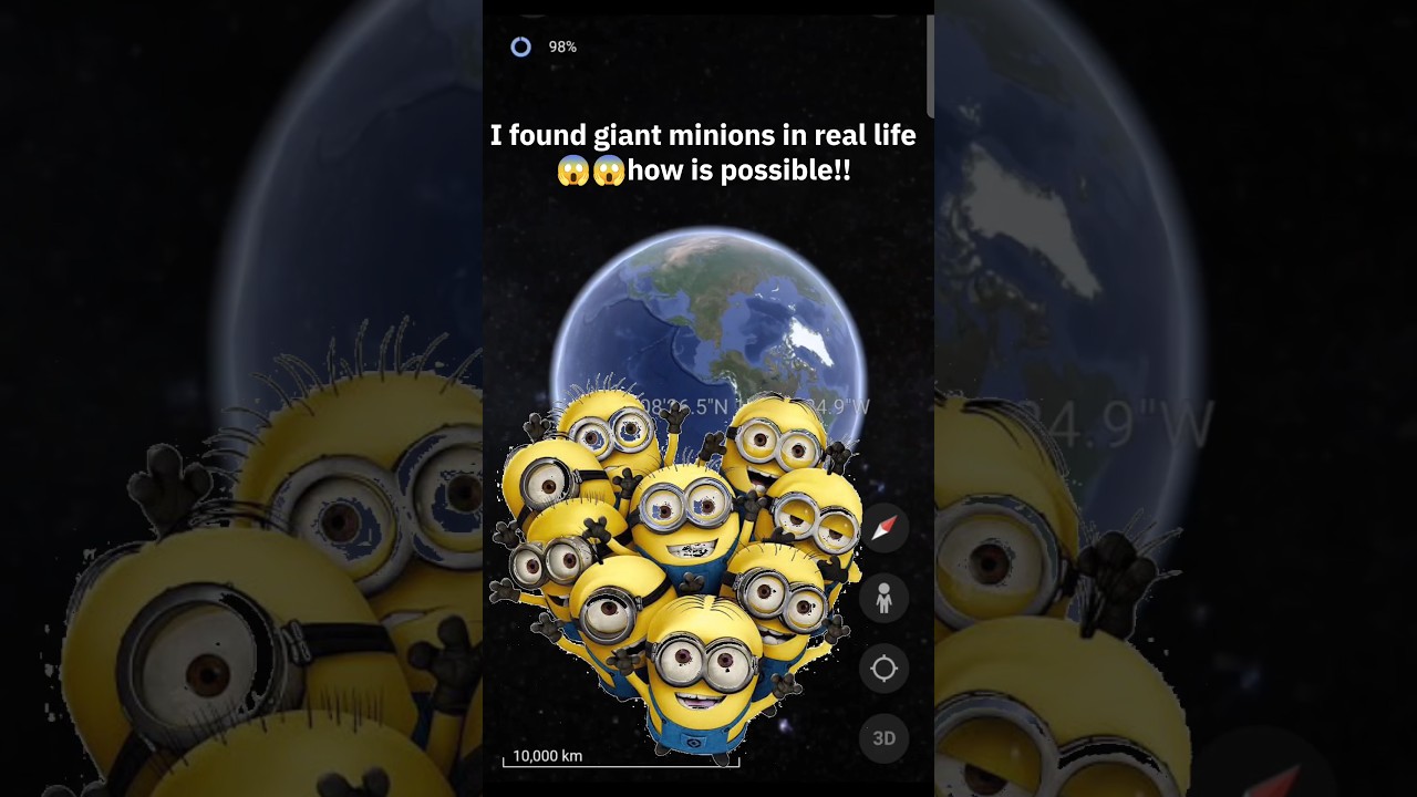 OMG!! Ifound giant minions on google map/earth..😱😱..#shorts #earth # ...
