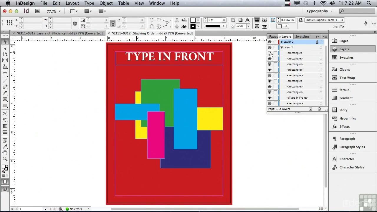 tutorial adobe indesign Stacking Order - YouTube