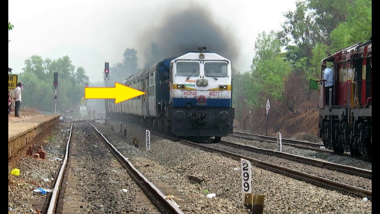 Smoking Speedster EMD + Waving Railfan : ICF Karmali AC Express with ...