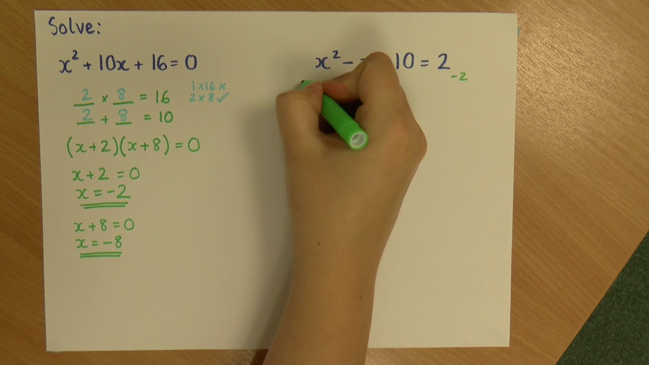 Solving quadratic equations - YouTube