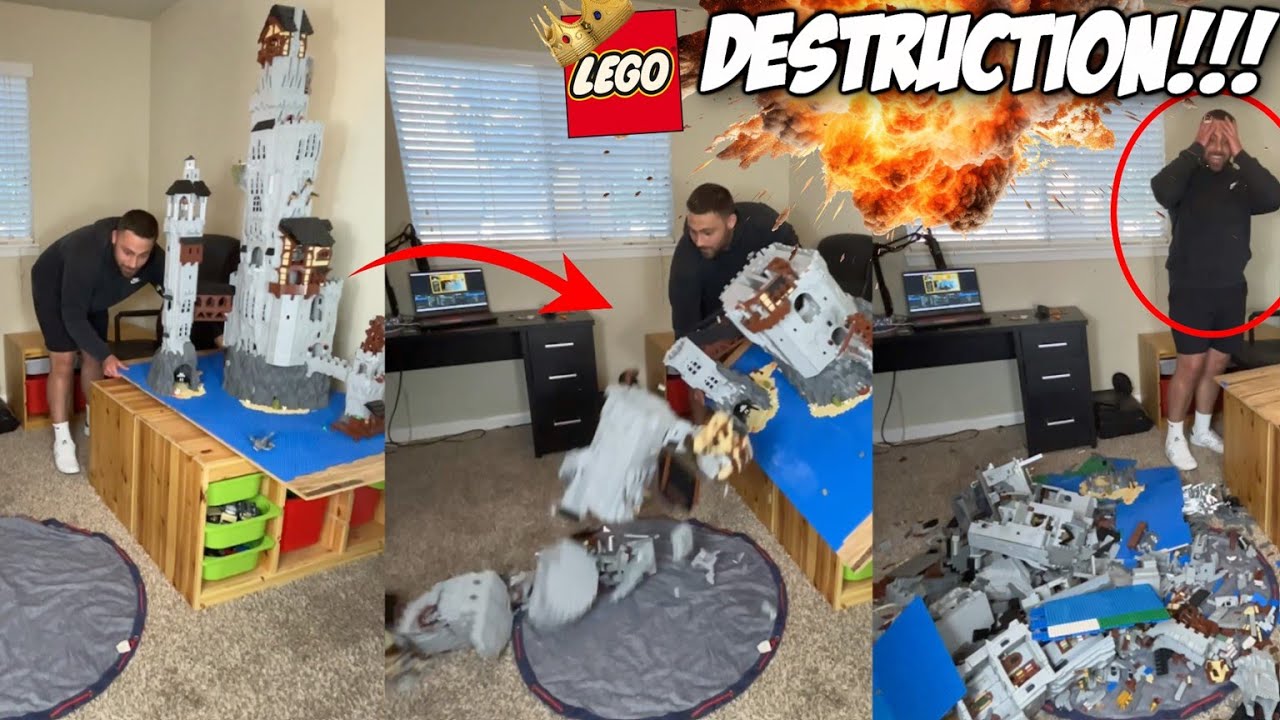 DESTROYING LEGO Castle MOC!!! - 38,000 pieces! - YouTube