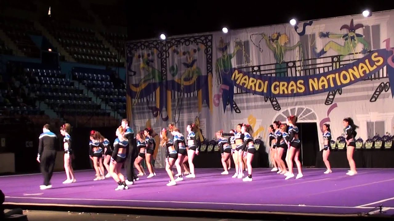 3-8-2015 S4 Rebels Elite Cheer Teal Fire at Hershey Mardis Gras comp ...