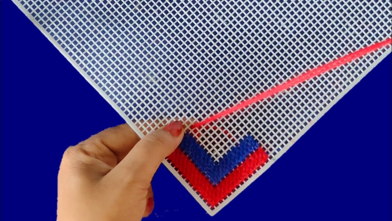 SIMPLE AND QUICK METHOD PLASTIC CANVAS DESIGN IDEA STEP BY STEP - YouTube