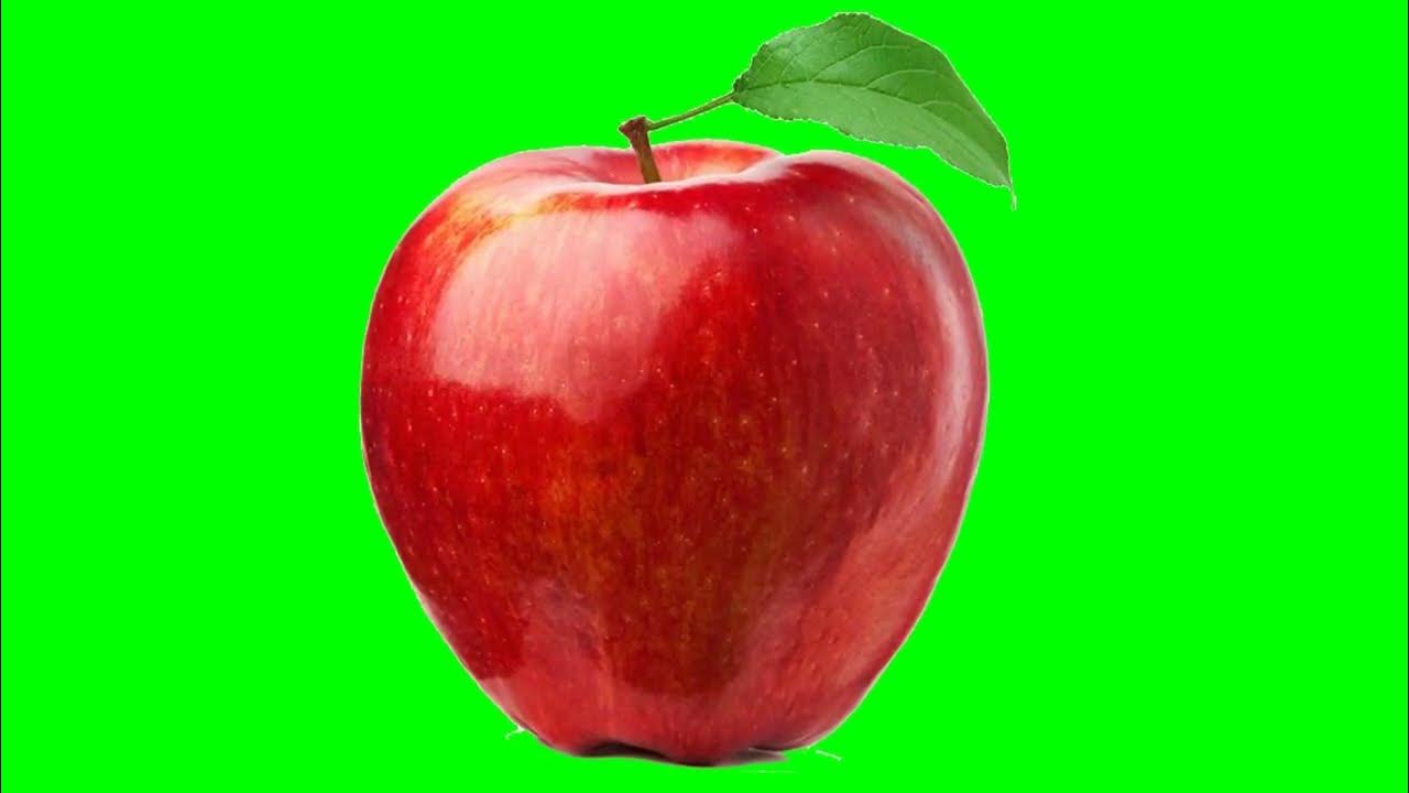 Zoom in Apple Green screen Copyright free-Red - YouTube