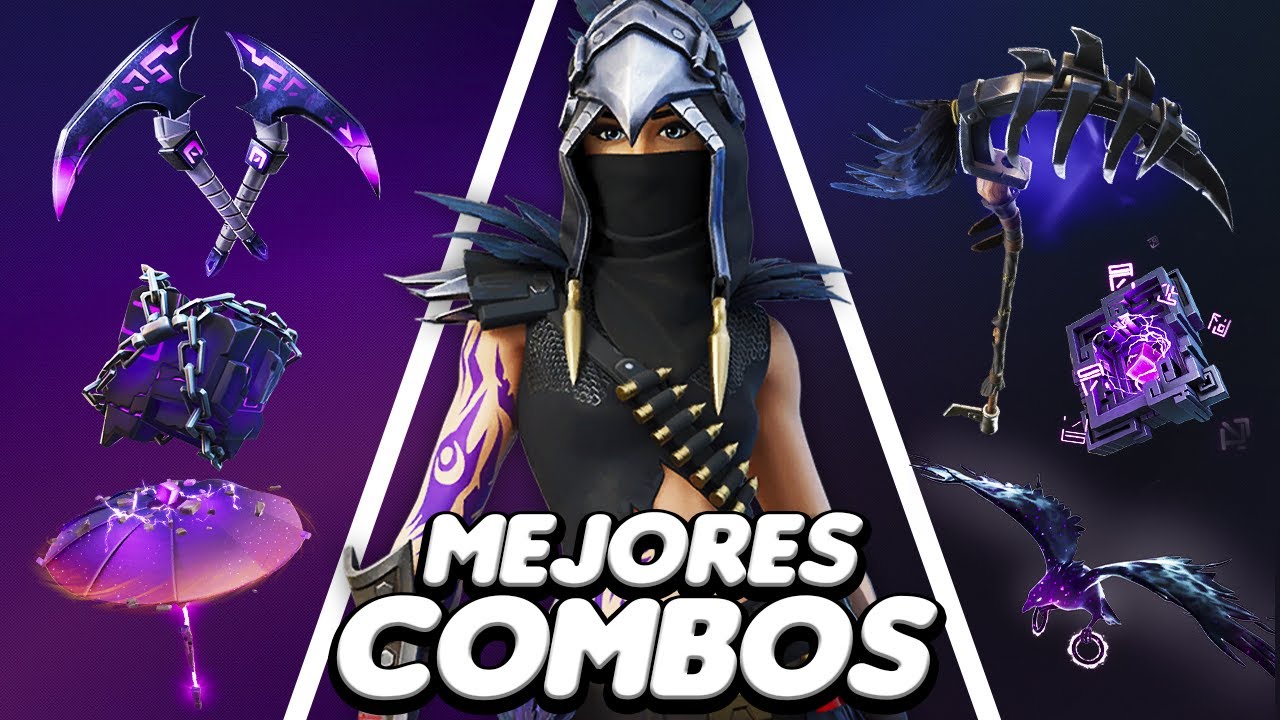 LOS MEJORES COMBOS para la skin MYNA (PACK ALA HECHIZANTE) | Fortnite ...