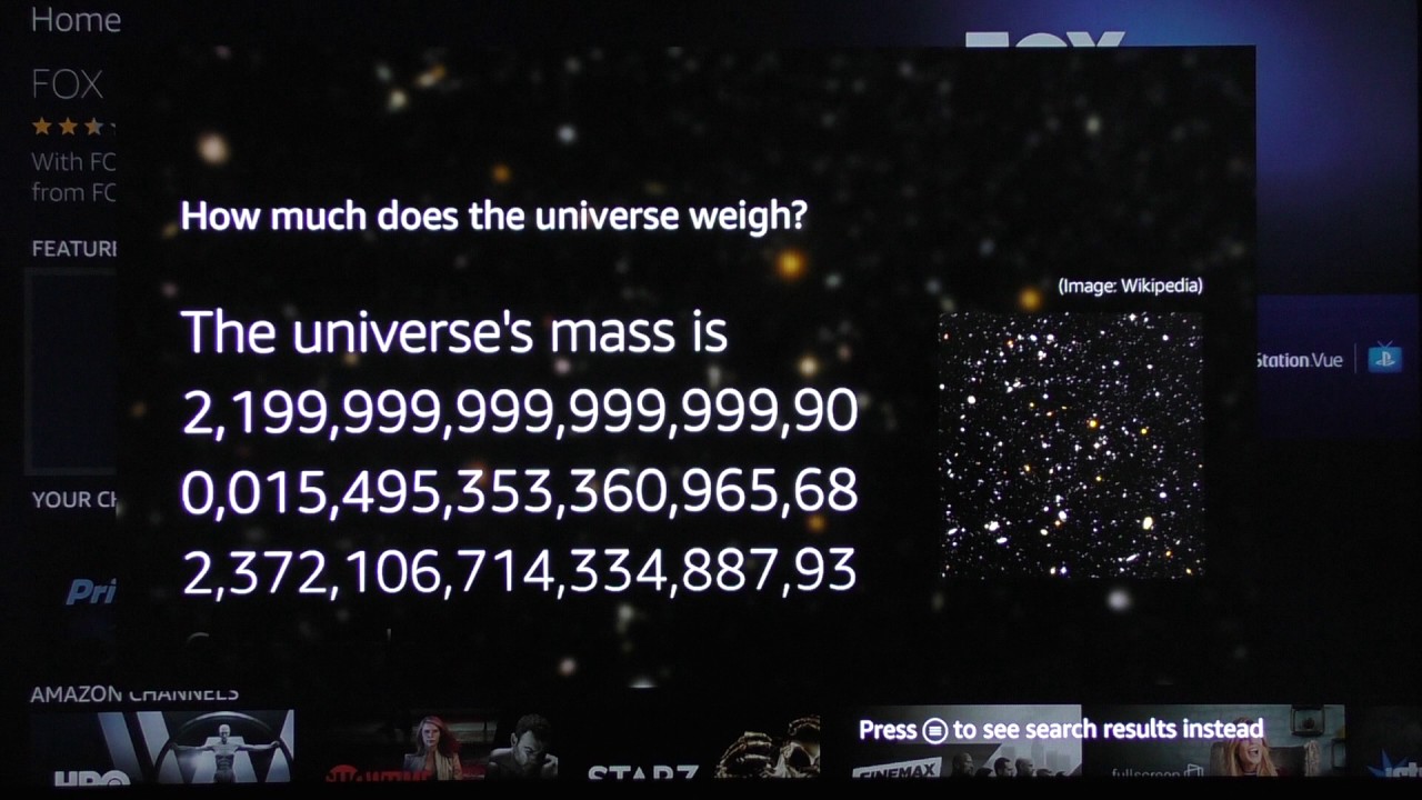 Universe weight - YouTube