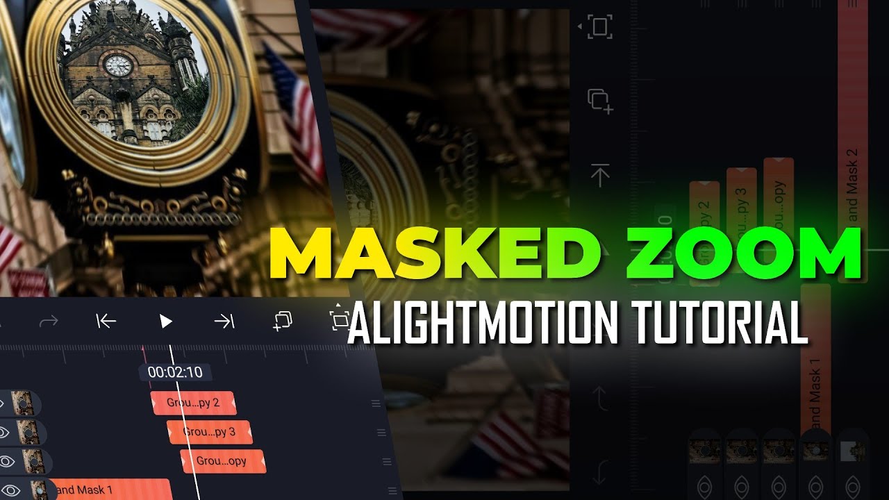 Masked Zoom Transition Tutorial | Alightmotion | NKL EDITS - YouTube