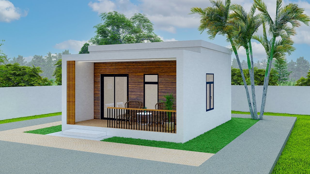 Simple Small House Design | 7m x 6m House Design Ideas | Box Type House ...