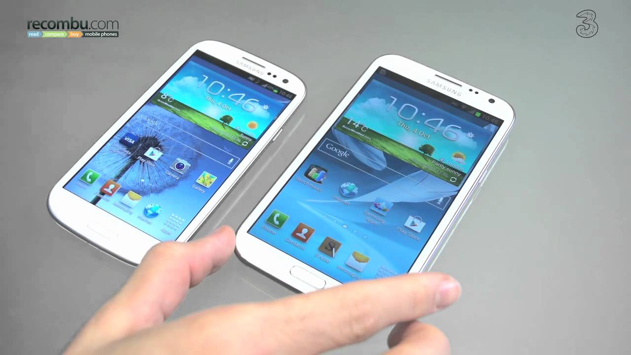 Samsung Galaxy Note 2 VS Samsung Galaxy S3 - YouTube