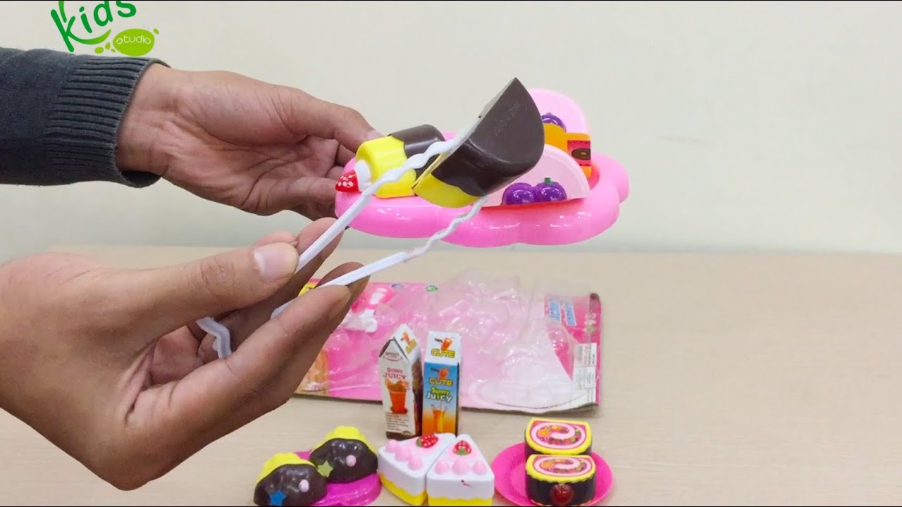 Toy cutting velcro cakes birthday cake wooden plastic toys for kids toy ...