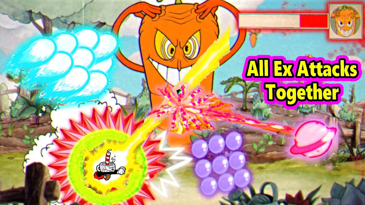 Cuphead + DLC - All Bosses Speedrun Using All Ex Attacks Together - YouTube