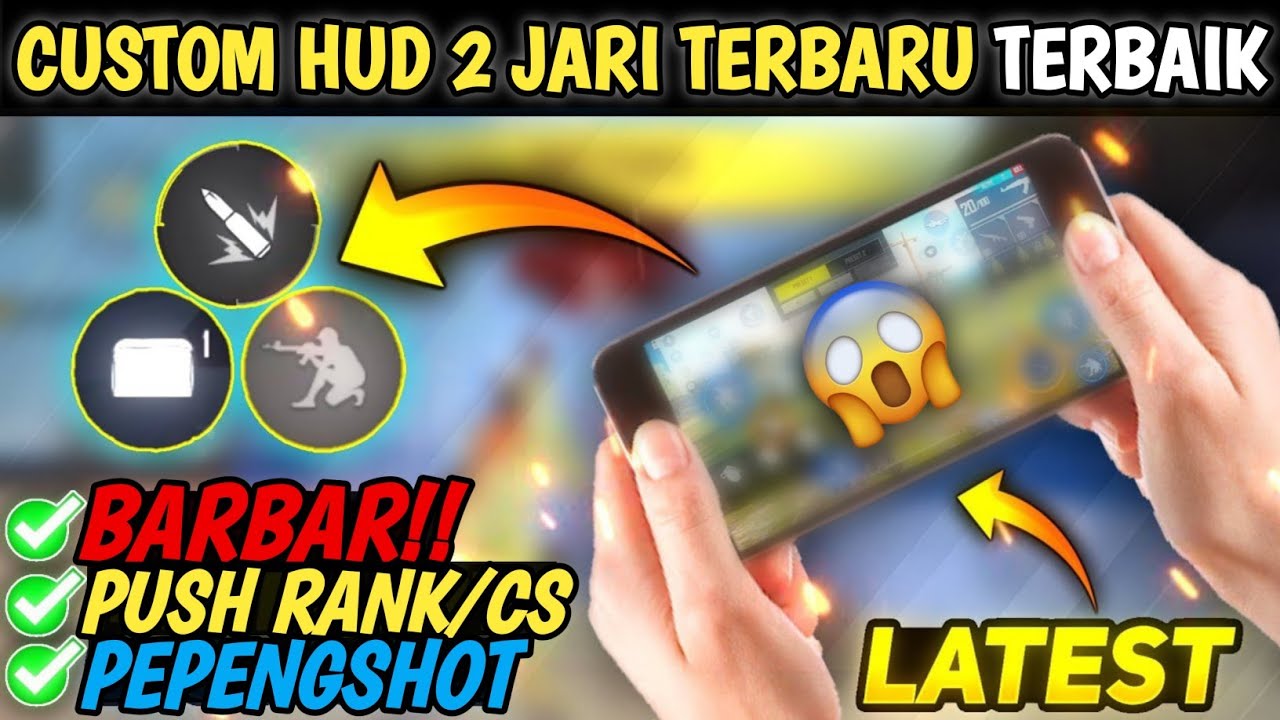 CUSTOM HUD 2 JARI TERBARU‼️COCOK UNTUK BAR-BAR,PUSH RANK,ONE SHOT & TURNAMEN🔥- GARENA FREE FIRE ...