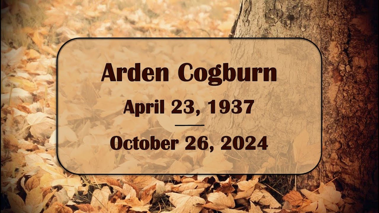 Funeral Service for Arden Cogburn; 11/02/24 - YouTube