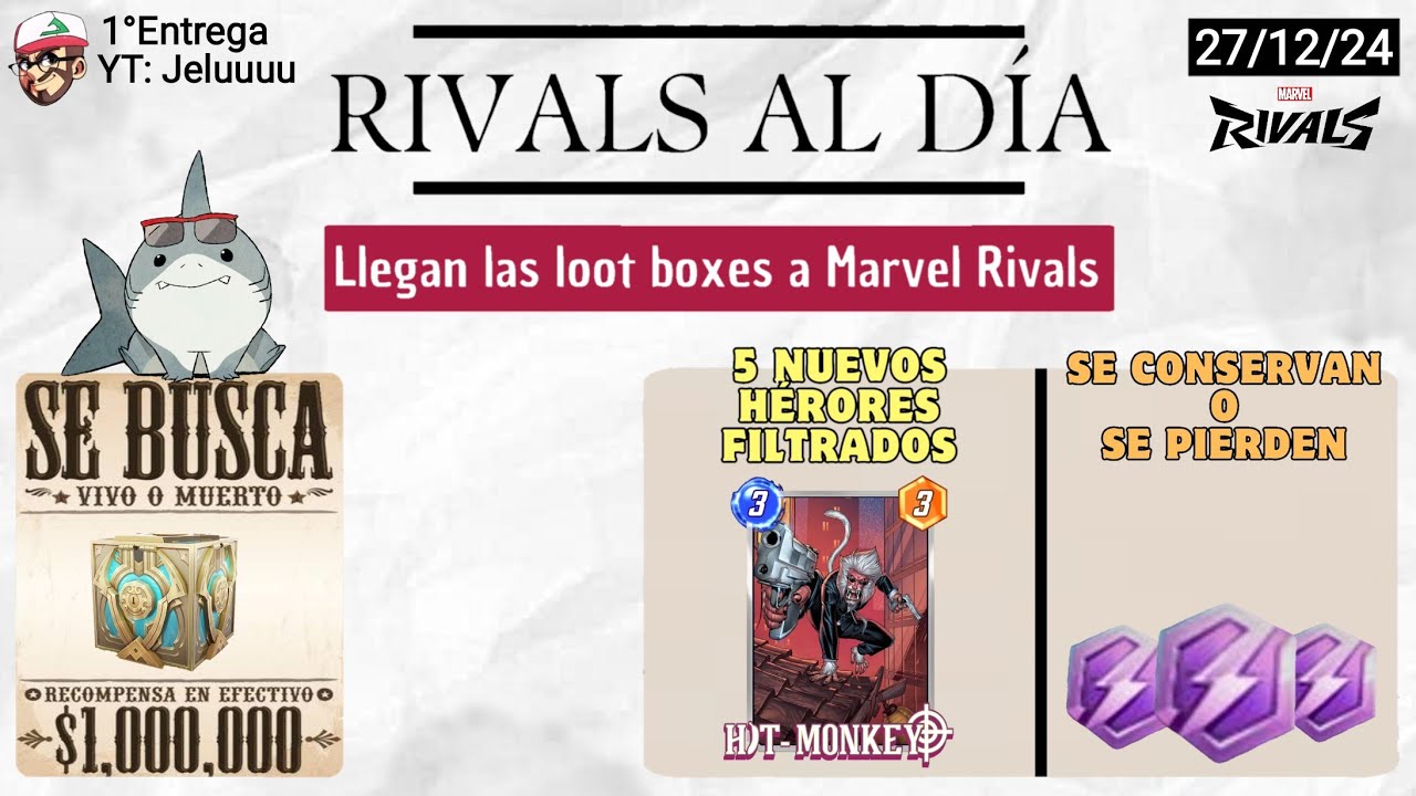TODAS las NOVEDADES de MARVEL RIVALS (PERSONAJES FILTRADOS, LOOT BOXES ...