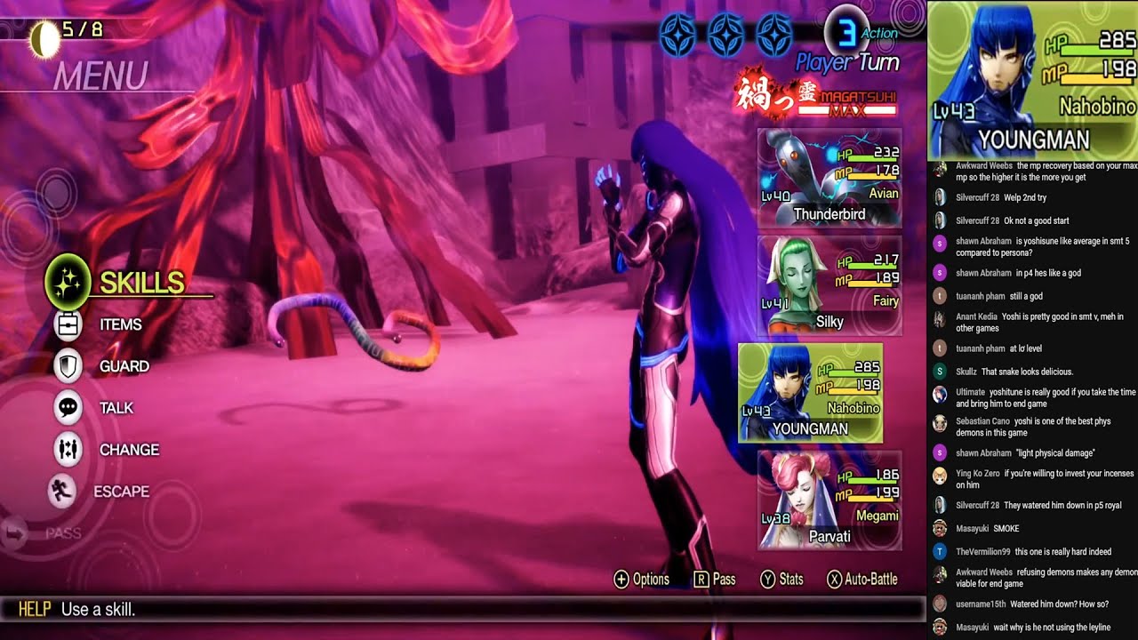 Shin Megami Tensei 5 Low Level - Abscesses Boss Yurlungur [HARD] - YouTube