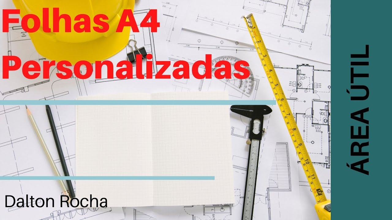 Desenhando Folha A4 no AutoCad Norma 16752 - YouTube