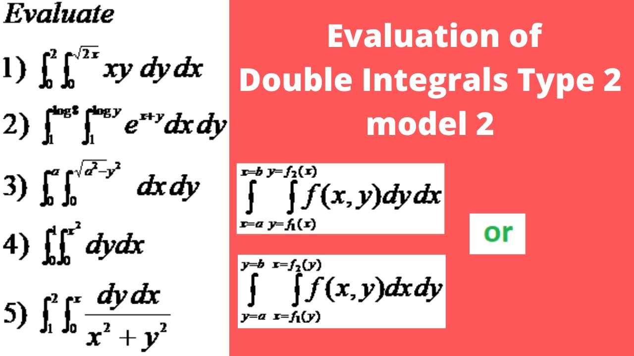 Problems on Multiple Integrals Type 2 ( Cartesian Coordinates) - YouTube