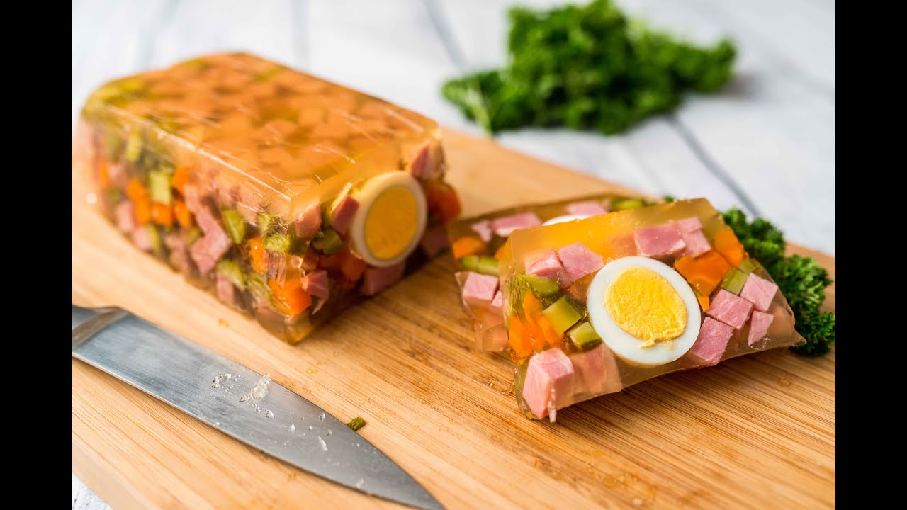 Húsvéti sonka aszpikban recept - YouTube