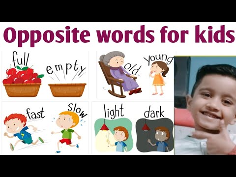 opposite words for kids.kids learning video.20 opposite word for kids ...