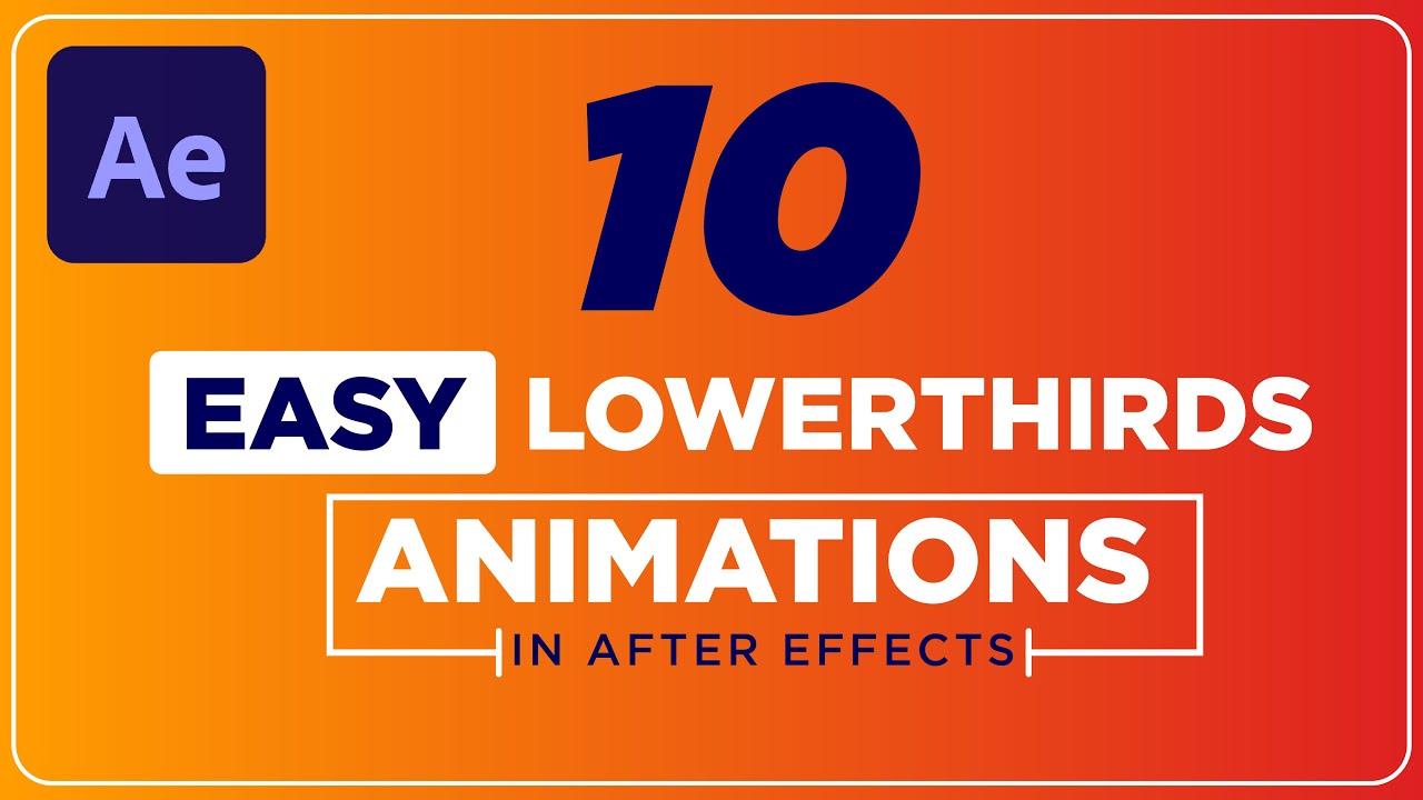 10 Easy Lower thirds Animations in After Effects. After Effects Basic ...