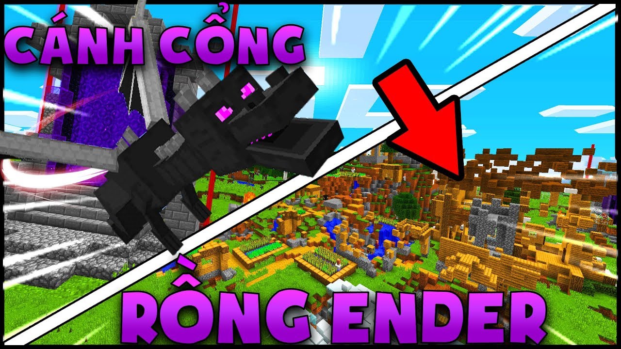THỬ THÁCH CÁNH CỔNG TRIỆU HỒI ĐƯỢC RỒNG ENDER TRONG MINECRAFT - YouTube