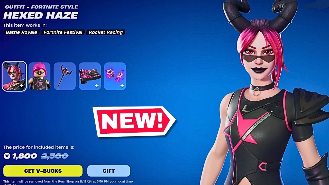 Fortnite Shop *NEW* Hexed Haze Bundle! 🍂 November 10, 2024 - YouTube