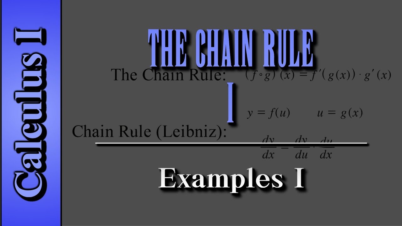 Calculus I: The Chain Rule (Level 1 of 5) | Examples I - YouTube