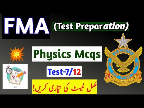 FMA Academic Test Preparation 2024 | Test-7 | Pak Forces Info - YouTube