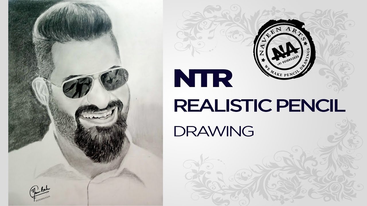 Jr. NTR Drawing | RRR |Pencil Drawing |By Naveens creations & Arts - YouTube