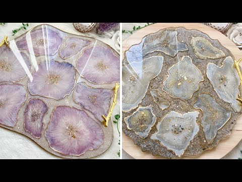 DIY Stunning Agate Resin Trays: Resin Art Tutorial