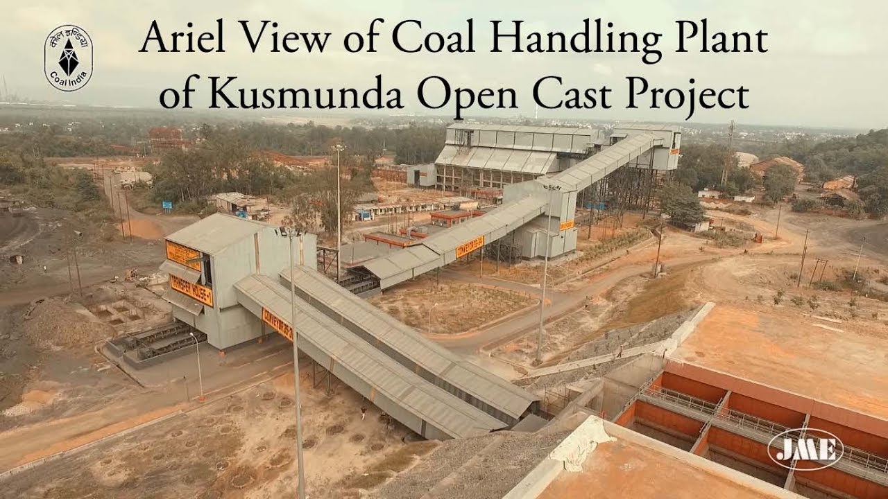 Ariel View of 20,000 te Bunker & Coal Handling Plant of Kusmunda Open ...