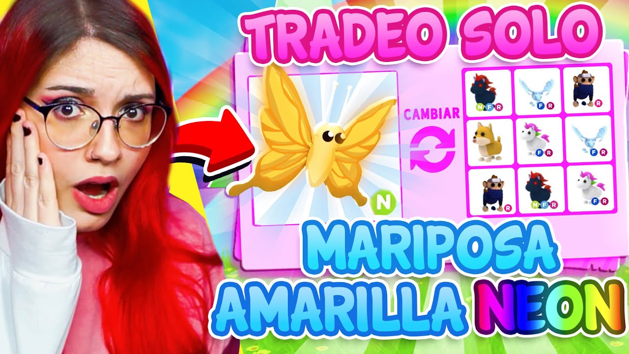 TRADEO SOLO *MARIPOSA AMARILLA NEÓN* y *ME HICE MILLONARIA* en ADOPT ME ...