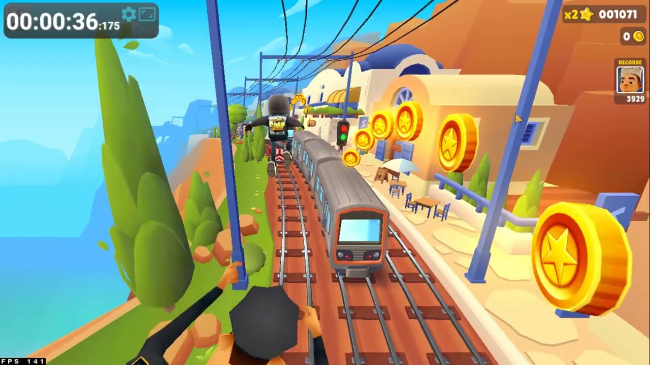 SPEEDRUN SUBWAY SURFERS 1:36M PRIMEIRA RUN - YouTube