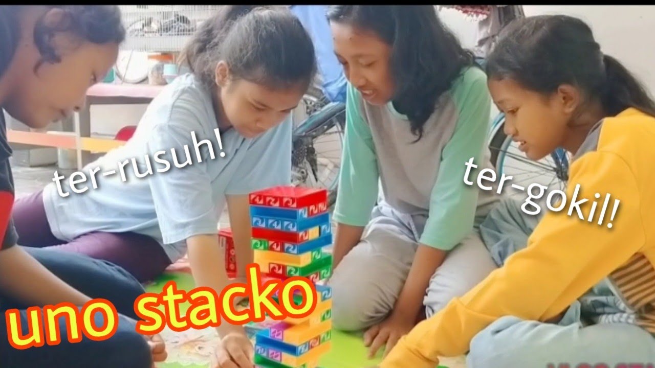 Uno stacko challenge terkocak **aku kalah dua kali😭😅* - YouTube